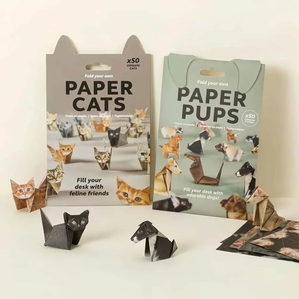 Новые DIY Paper Cats DIY бумажные кошки складные животные кошки 50 шт.