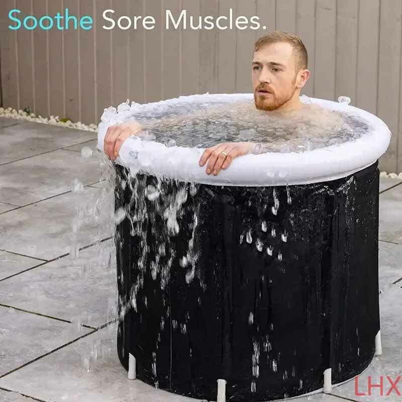Ледяная ванна для спортсменов, надувная гидромассажная ванна, открытая и закрытая баня
