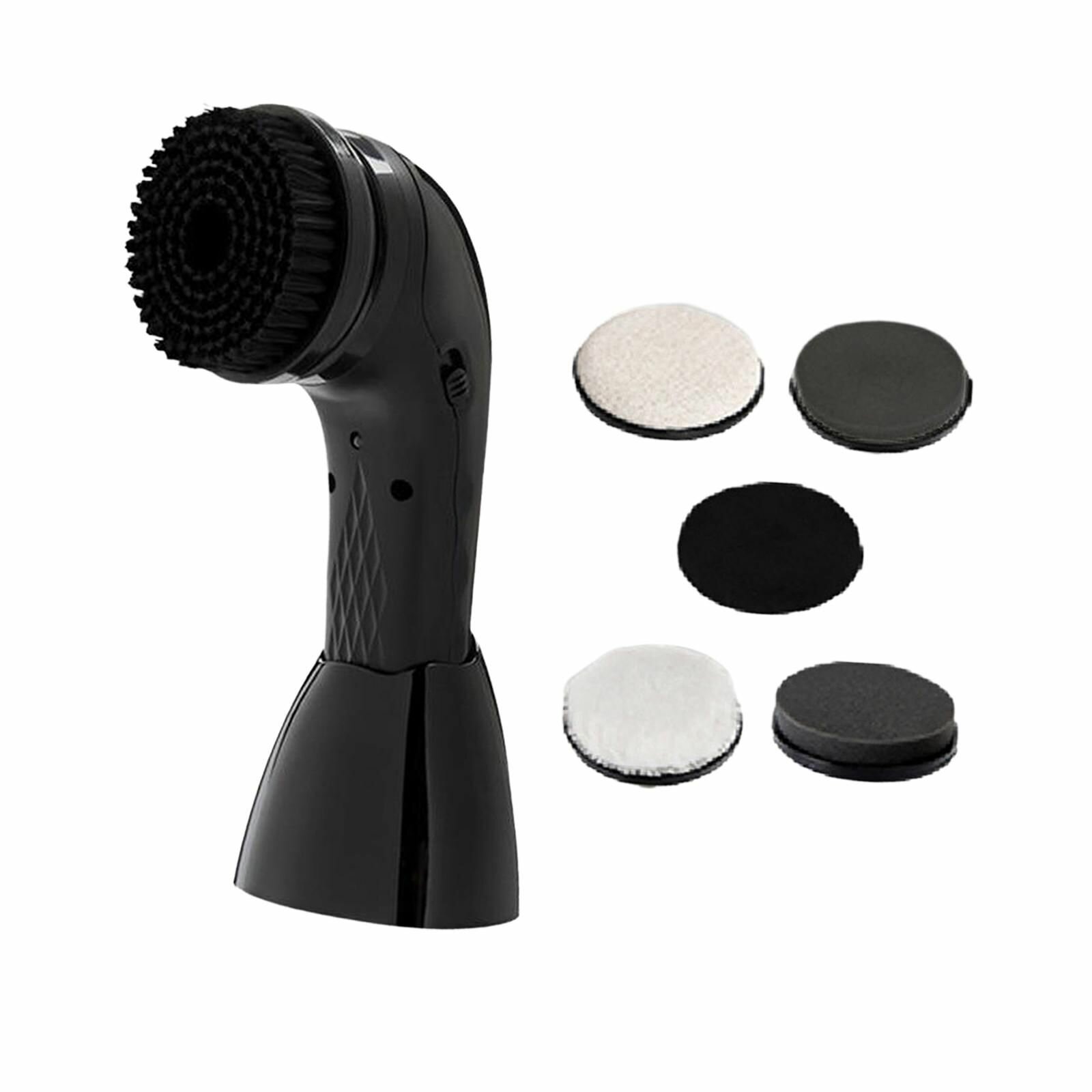 Электрическая машина для чистки обуви, портативная, с USB, для кожи и подошв, черная