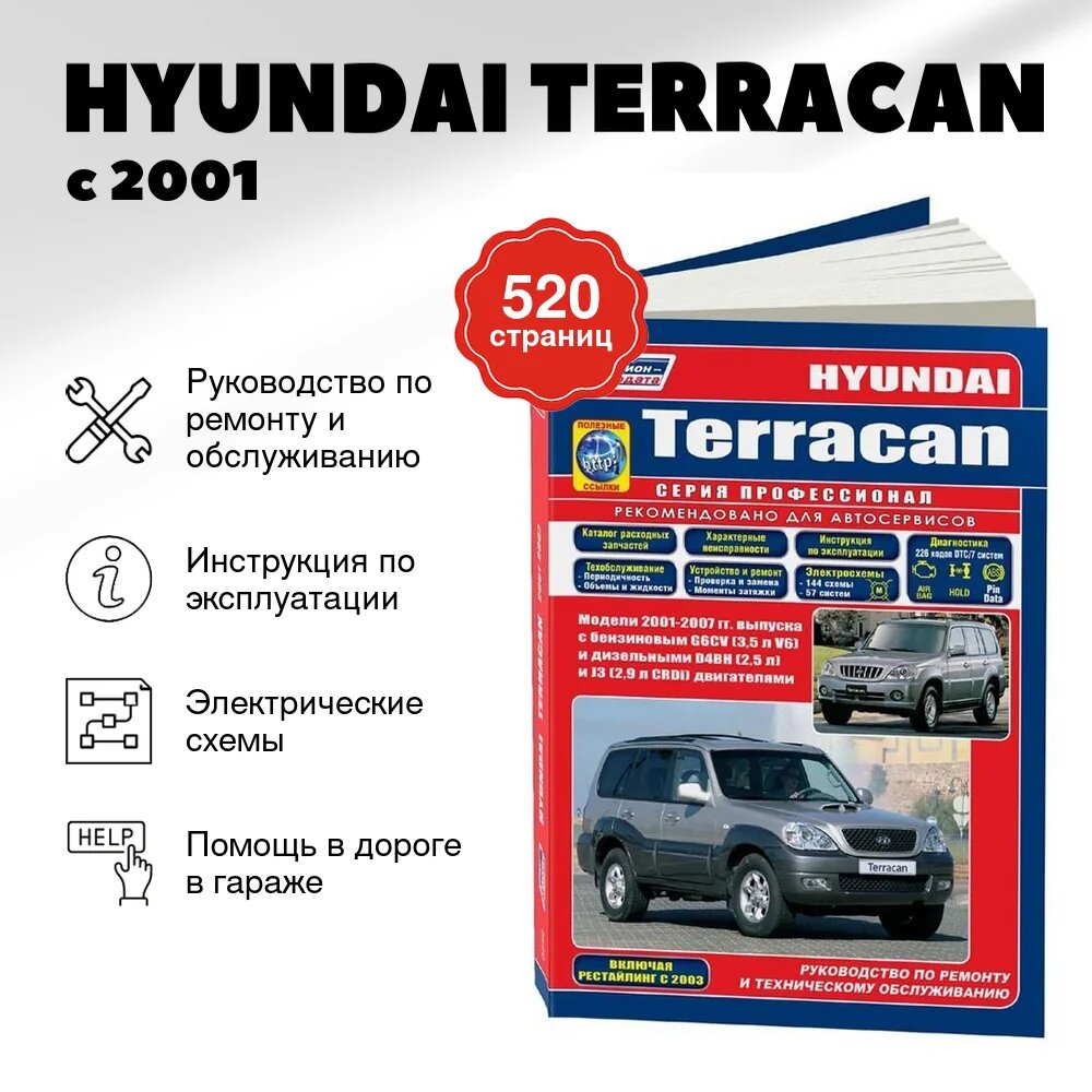 Книга: HYUNDAI TERRACAN (б , д) с 2001 г. в, рем, экспл, то | Легион-Aвтодата