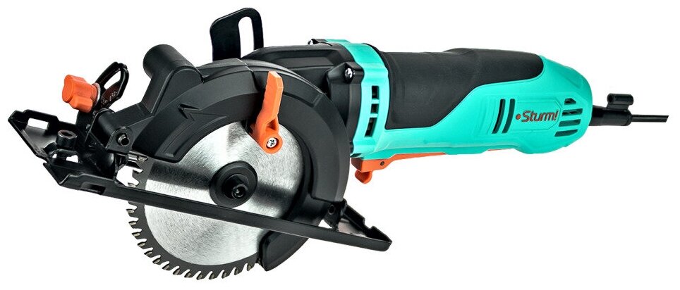 Циркулярная мини пила Sturm! CS5012MS Потребляемая мощность - 1 кВт Диаметр диска - 125 мм Тип электродвигателя - Щеточный