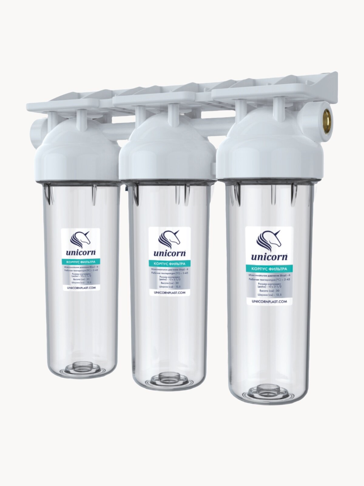 Фильтр магистральный UNICORN 3/4, тройной, для холодной воды