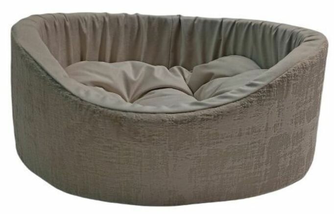 HOMEPET Лежак для домашних животных Indigo latte №2, бежево-золотистый, 49 см х 43 см х 17 см