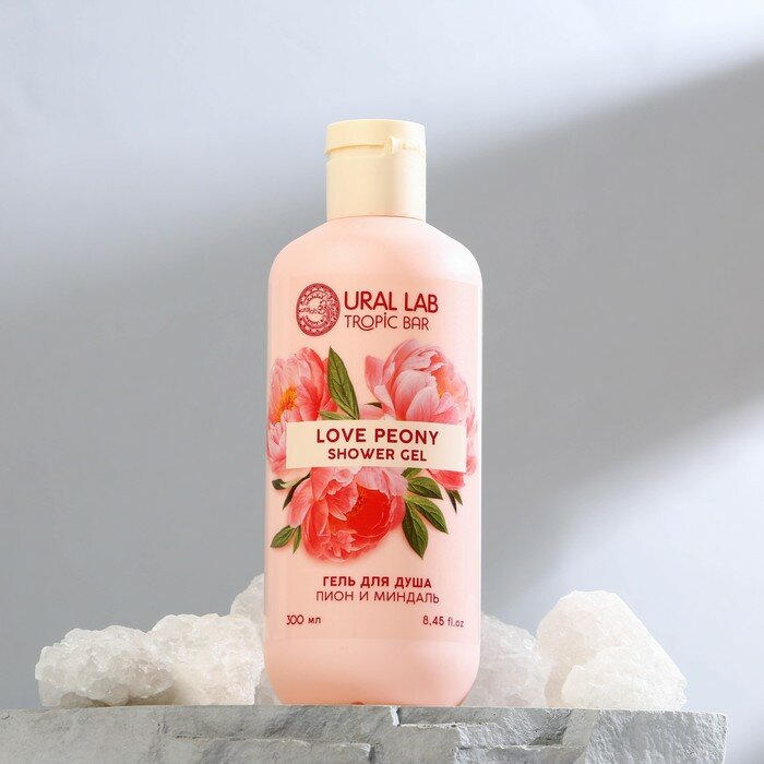 Гель для душа TROPIC BAR, аромат пион и миндаль, 300 мл