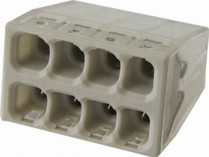 Клеммная колодка TDM Electric КБМ-2273-248 без винтов 8 отверстий 1-2.5 мм2 с пастой (комплект из 5 шт.)