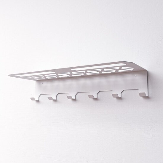 Вешалка полка Embodiment для одежды в стиле Лофт белая