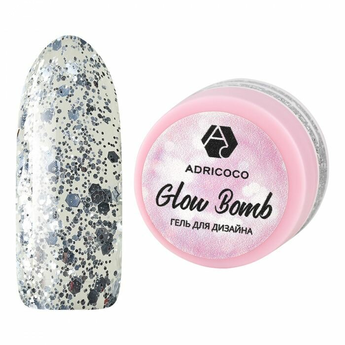 Гель для дизайна ADRICOCO Glow Bomb №06, 5 мл