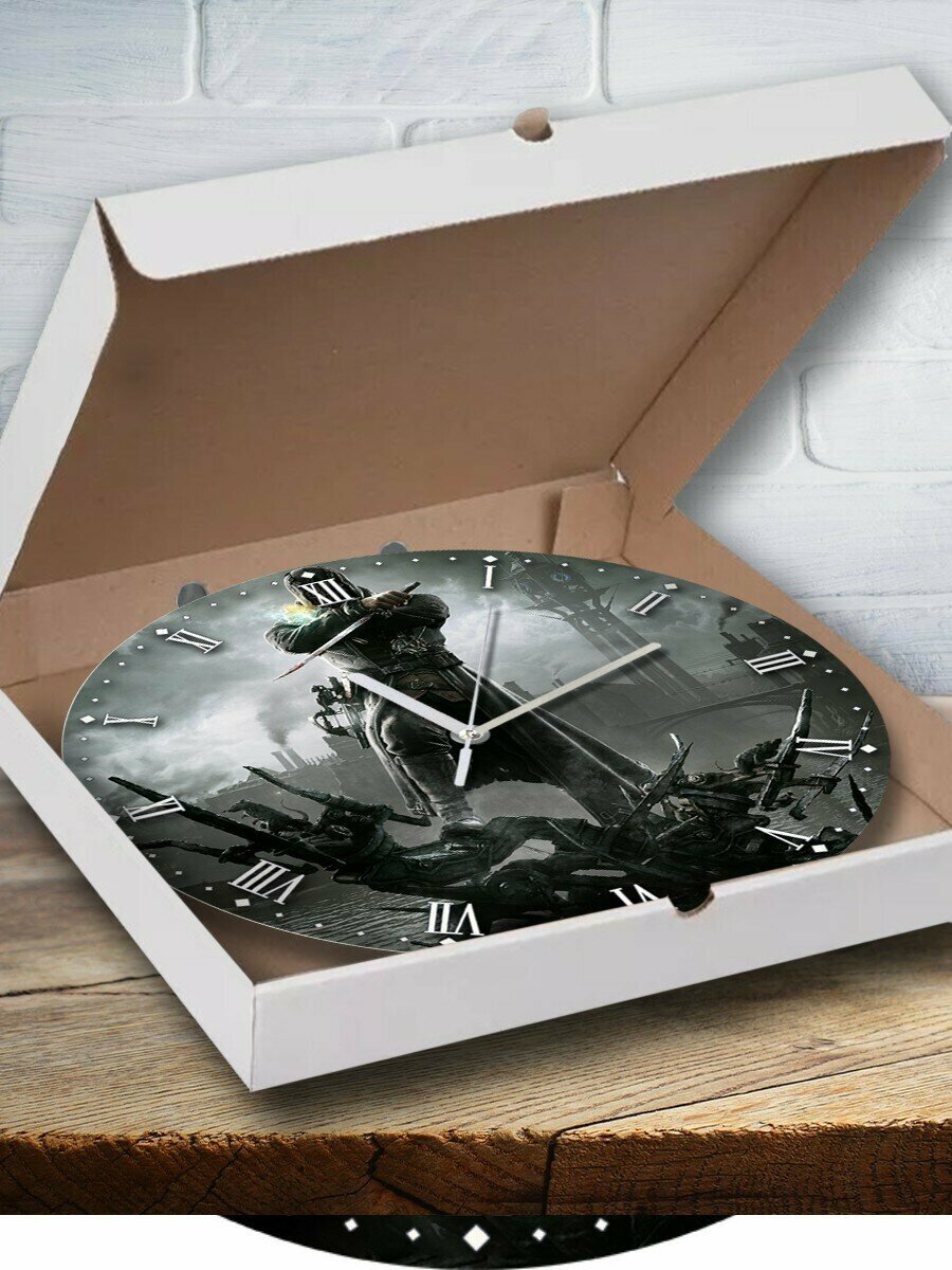 Настенные часы УФ с рисунком игры Dishonored - 4482