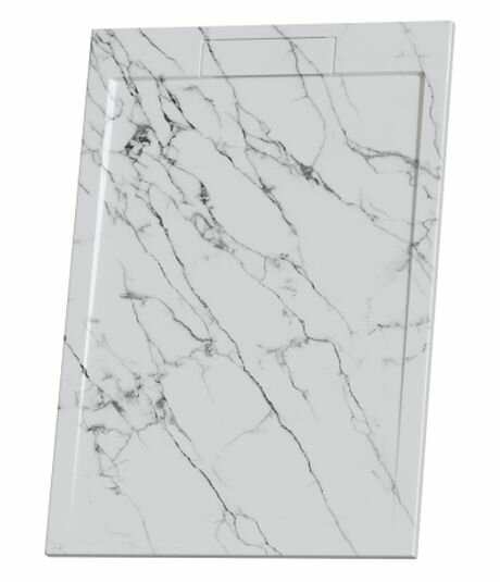 Поддон душевой из искусственного камня RGW STL MW прямоугольник, 80х100 белый бетон, матовый