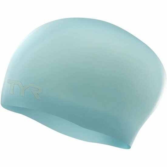 Шапочка для плавания Tyr Long Hair Wrinkle-Free Silicone Cap, LCSL-450, голубой, силикон
