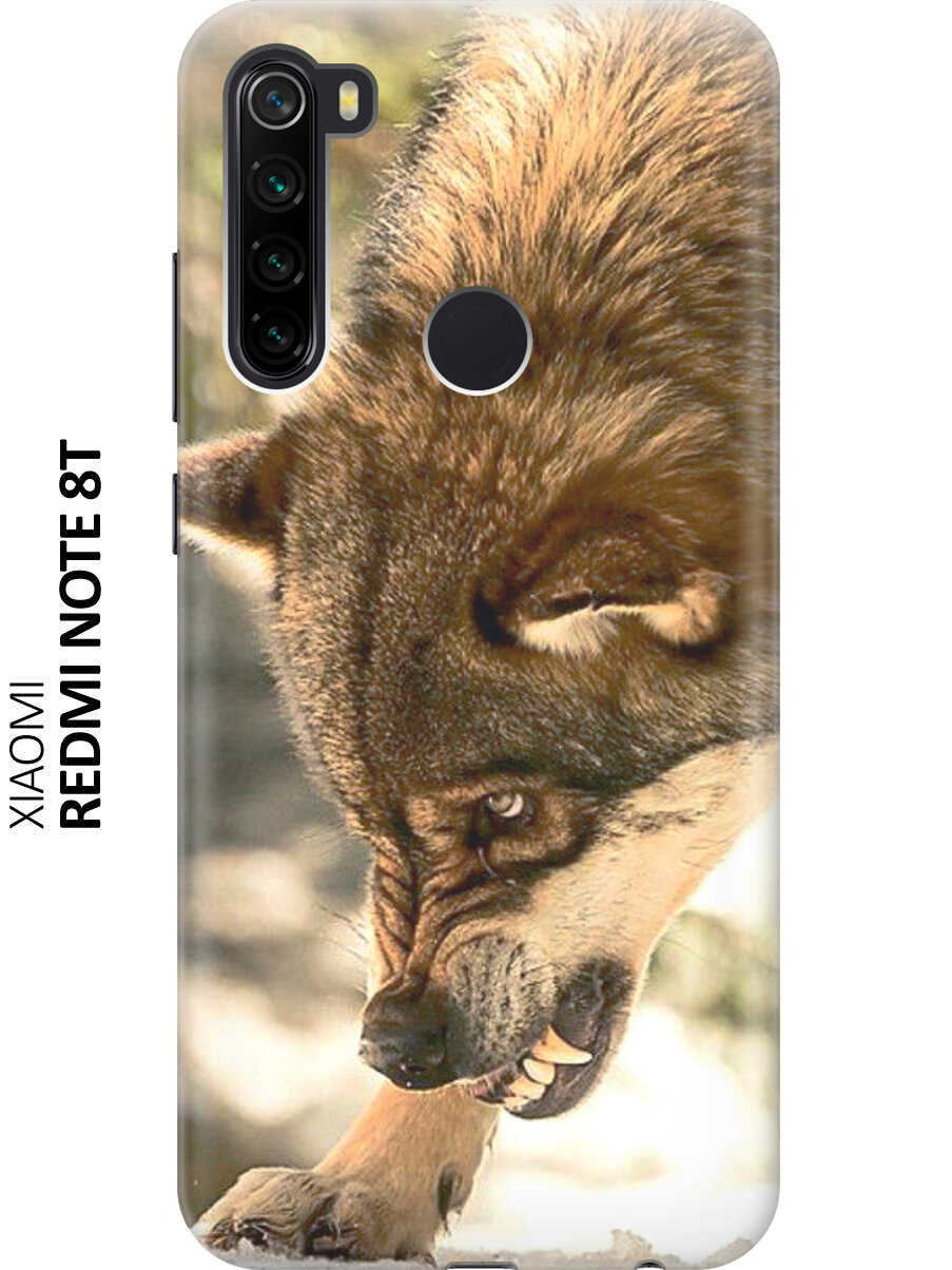 Силиконовый чехол Лютый волк на Xiaomi Redmi Note 8T / Сяоми Редми Ноут 8Т