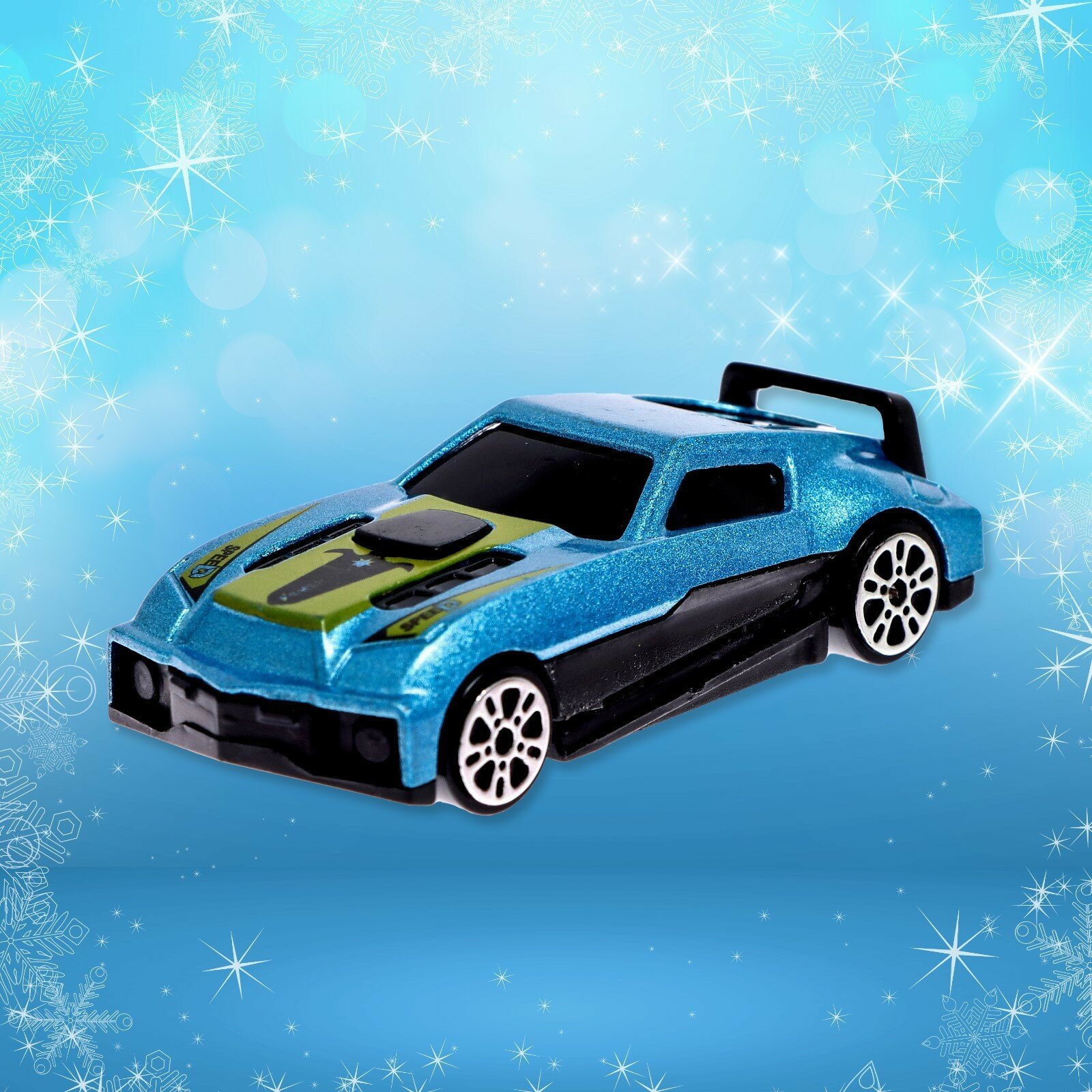 Новогодний шар с игрушкой "Машинка", особенности: прозрачная