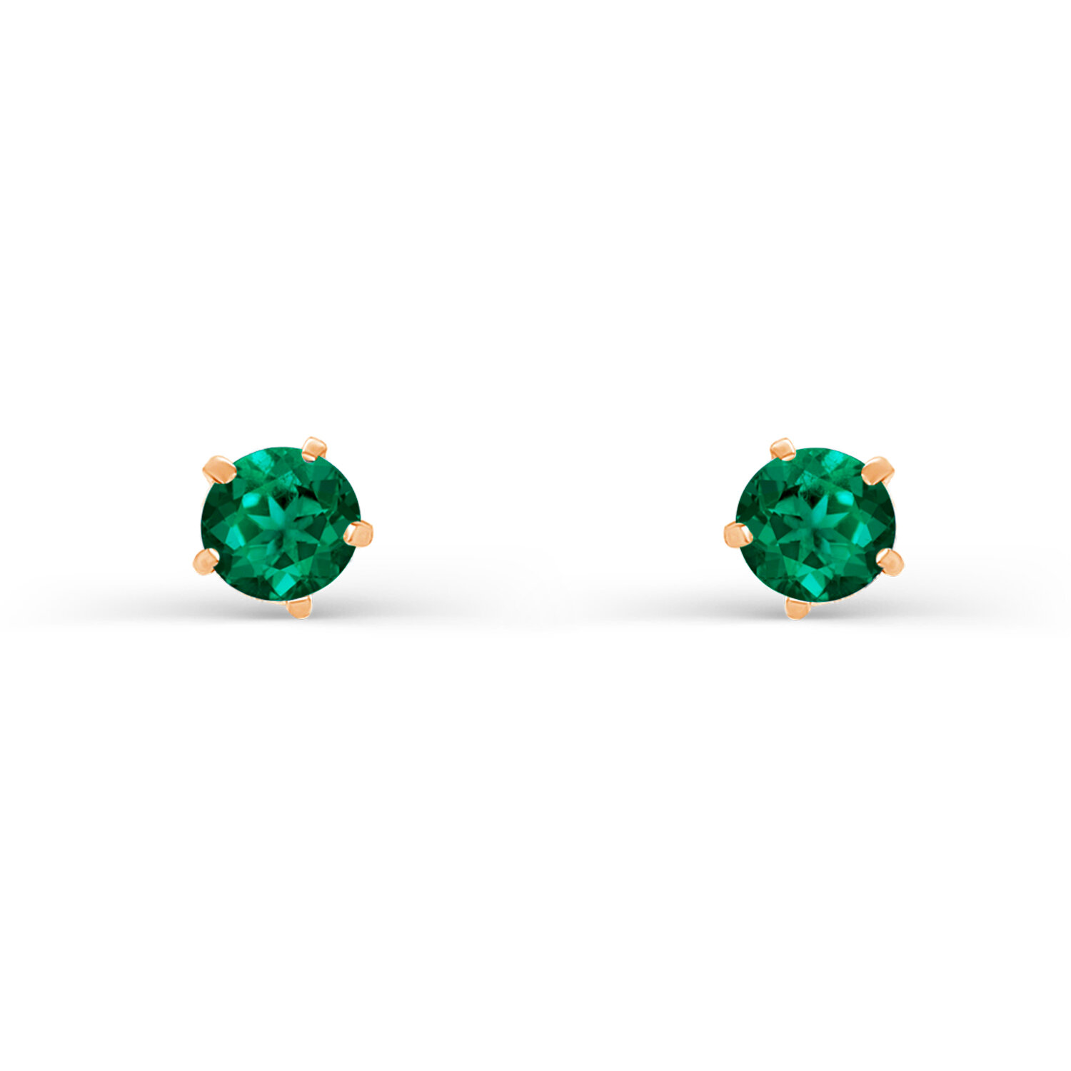 Серьги JEWELIN, красное золото, 585 проба, изумруд