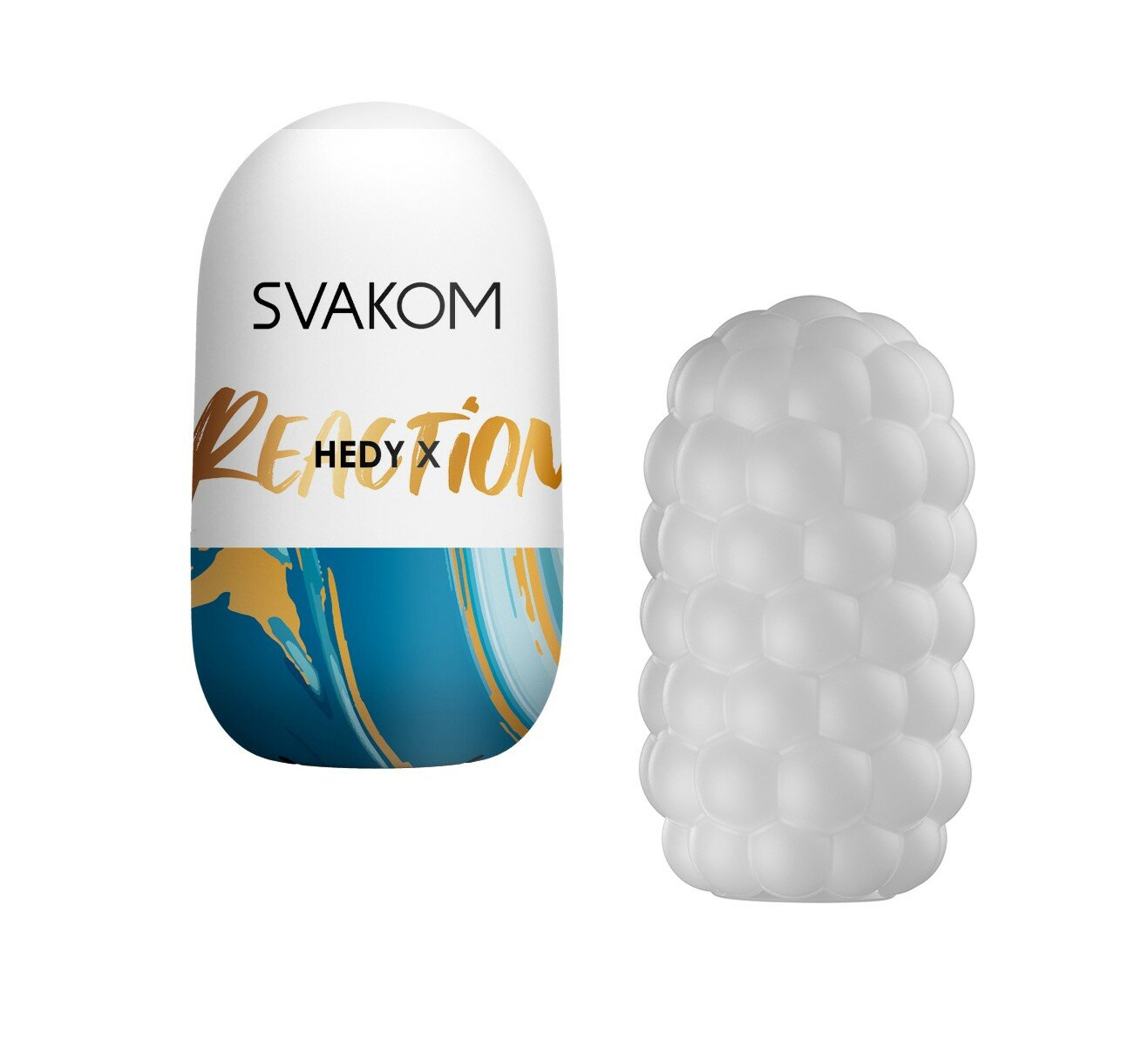 Мастурбатор Hedy X Reaction от Svakom с уникальным рельефом, двухстороний