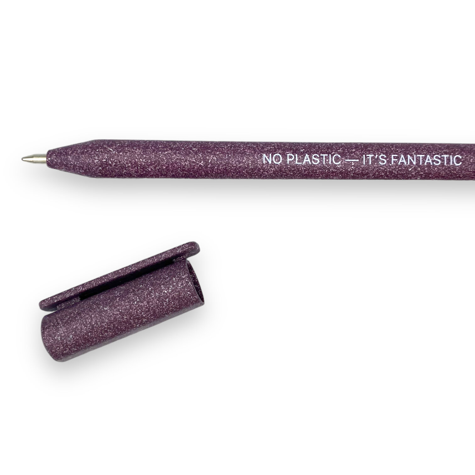 Эко-ручка из вторсырья Noplasticitsfantastic, синяя шариковая, Черничная