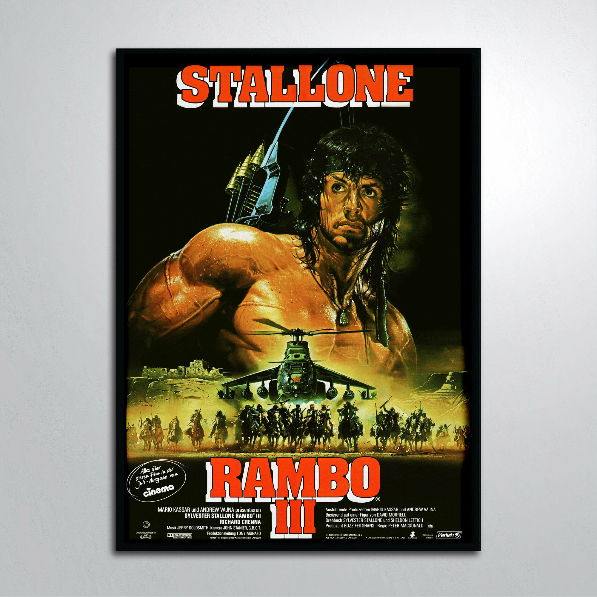 Постер без рамы/Рэмбо 3 Сильвестр Сталлоне Классический Rambo 3