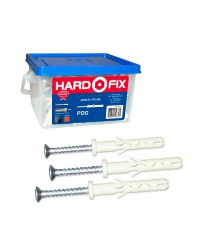 Дюбель-Гвоздь Hard Fix/Wenzo Потайная Манжета Нейлон 6х60мм 100шт