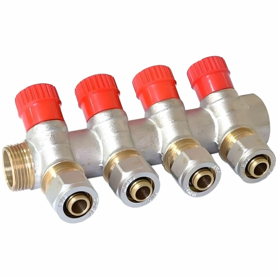 Коллектор с вентильными кранами 1 х 16-5вых. Vieir (Виеир) (VR605)