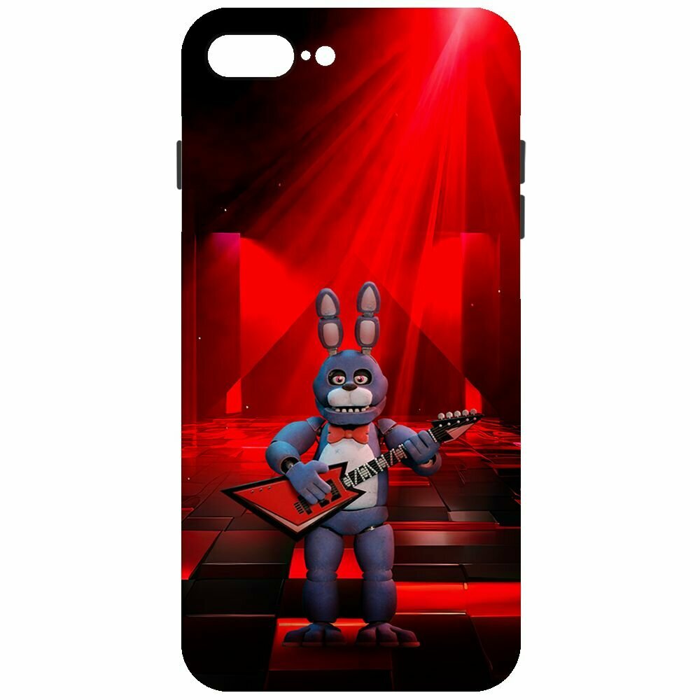 Чехол-накладка Krutoff Soft Case фнаф (FNAF) - Бонни с гитарой для iPhone 7 Plus/8 Plus черный
