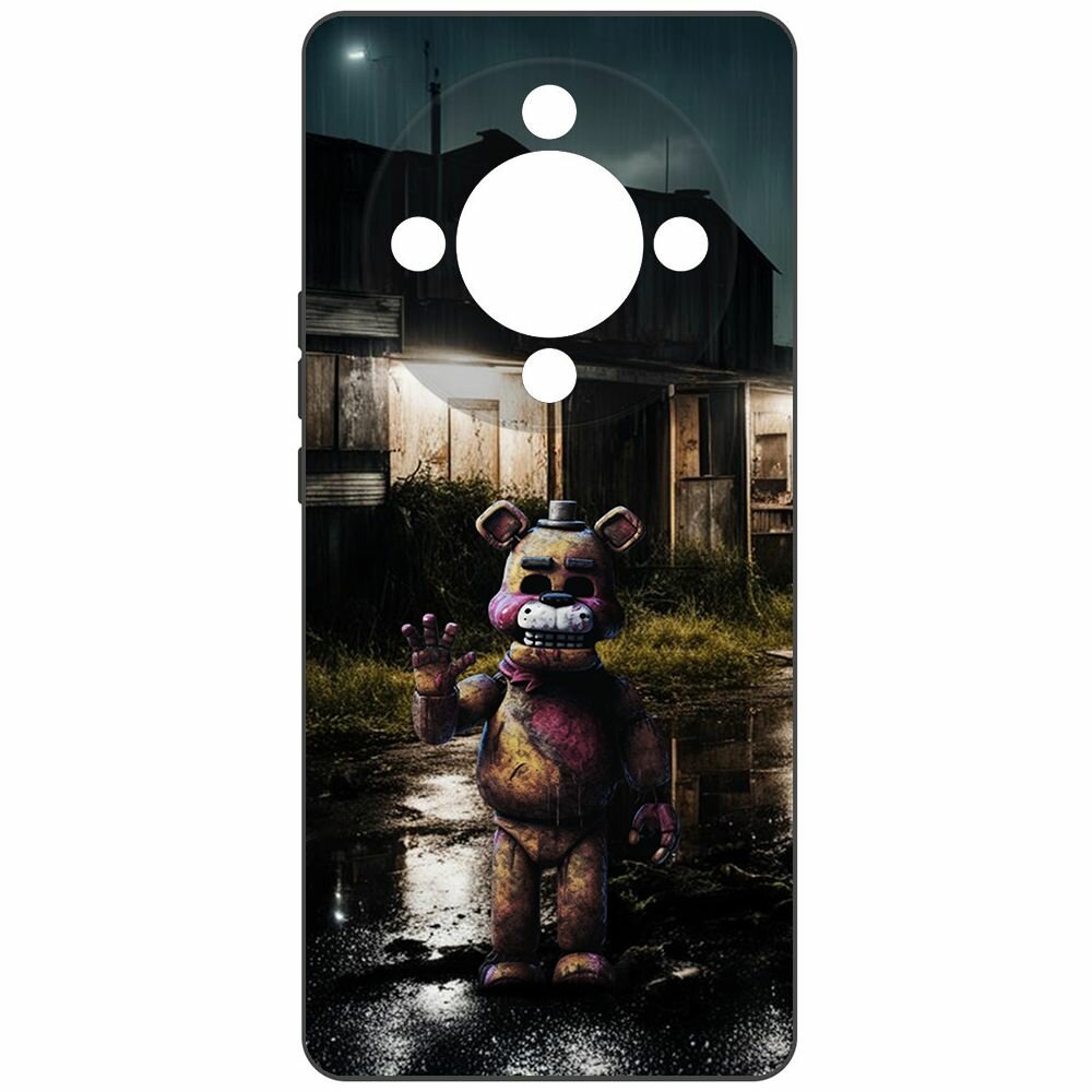 Чехол-накладка Krutoff Soft Case фнаф (FNAF) - Фредди под дождем для Honor X9b черный