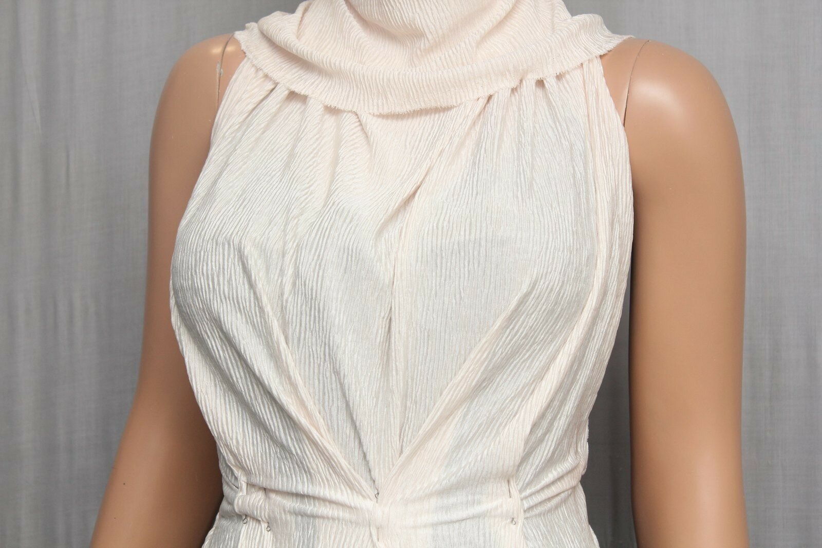 Ткань Трикотаж плиссе кремовый, ш14см, 0,5 м