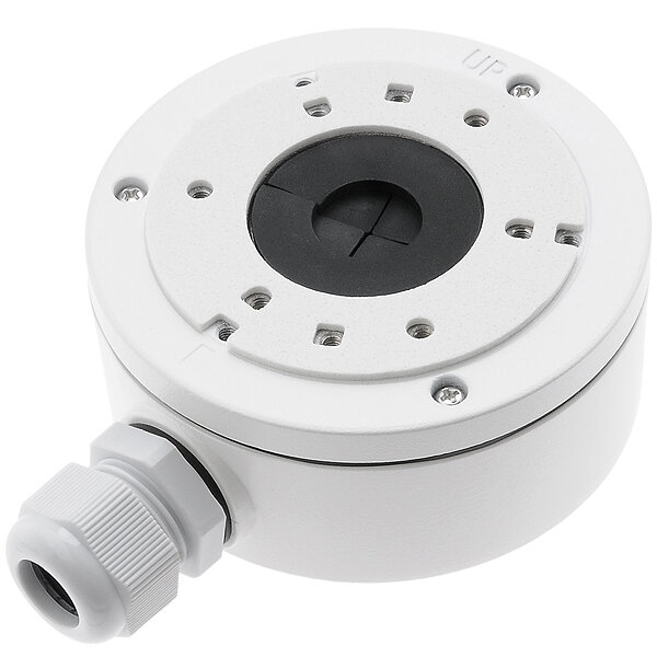 Коробка DS-1280ZJ-XS распаечная алюминиевая D=100мм H=43,2мм для цилиндр. камер белая (Hikvision) (2 шт. в наборе)