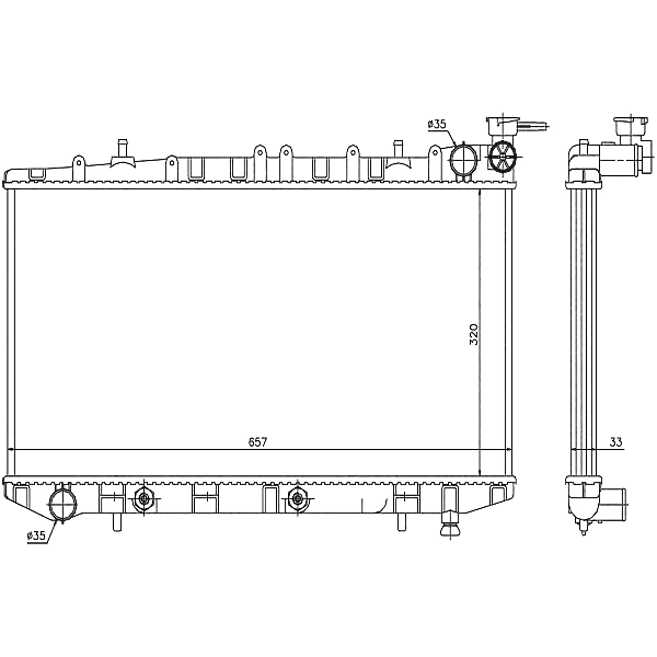 STELLOX 10-25987-SX (1025987_SX / 21460-59Y00 / 2146059Y00) радиатор системы охлаждения акпп\ Nissan (Ниссан) Sunny