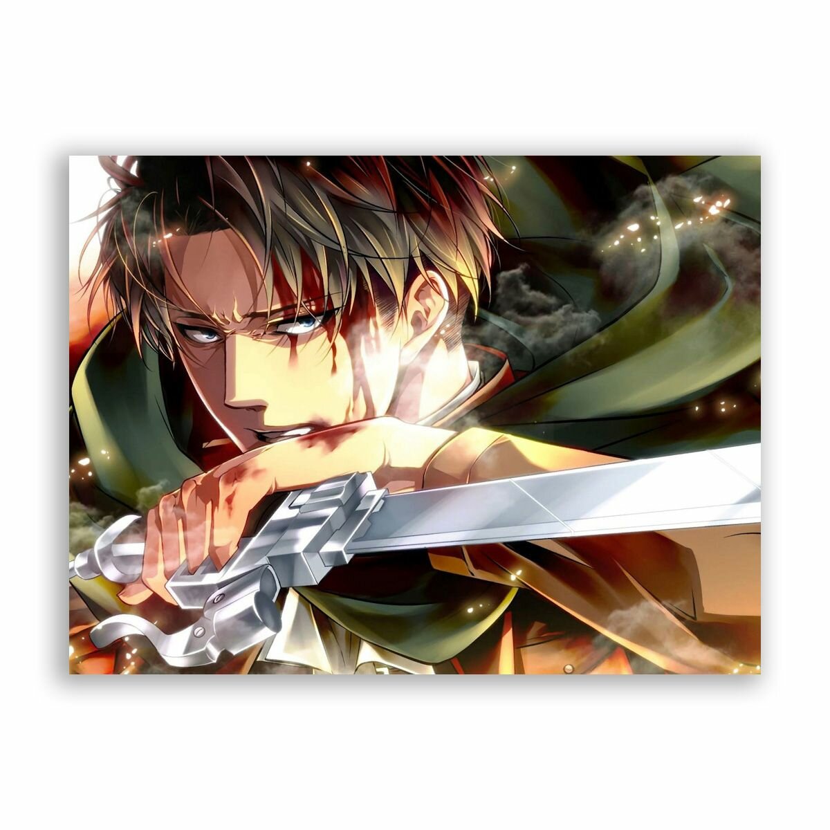 Постер, плакат на бумаге / Атака Титанов: Леви / Размер 30 x 40 см