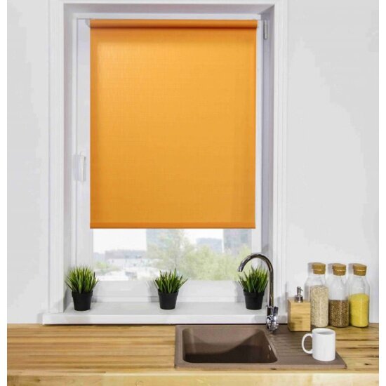 Рулонная штора LM Decor Лайт 30-03 оранжевый, 64х215 см (3003064215 LD)