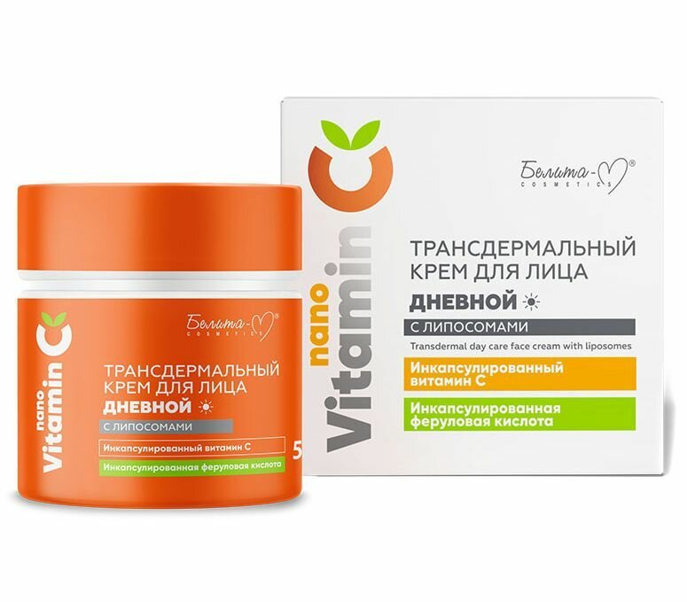 Белита-М NanoVitamin С Трансдермальный Крем для лица дневной с липосомами, 50г