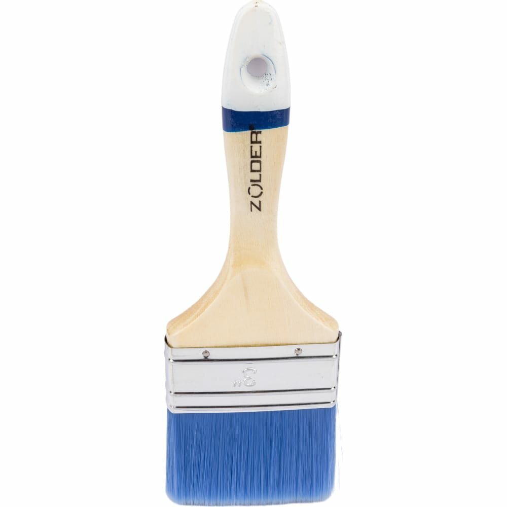 Плоская кисть для водных красок и лаков ZOLDER 75 х 15 мм, искусственная щетина, деревянная ручка aq07515, бренда