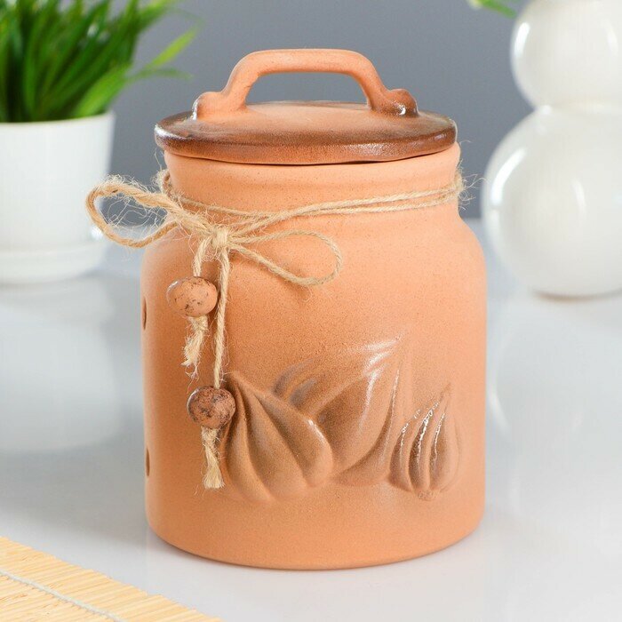 Банка для хранения лука и чеснока "Ретро", 1 л, емкость для сыпучих продуктов, для сухофруктов