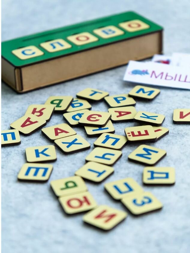 Детская развивающая игра сундучок "Азбука" собери слова