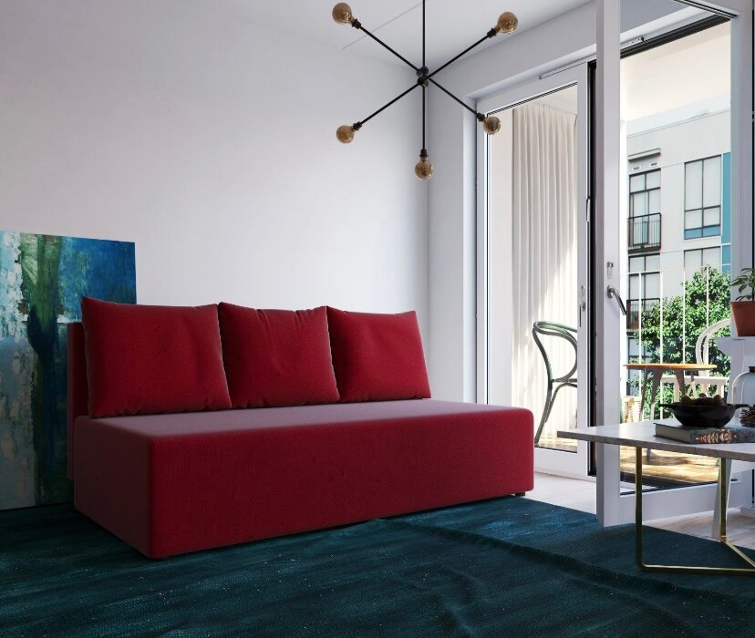 Диван DiHall "Каир", прямой, евро, без подлокотников, трансформер, велюр, антивандальная