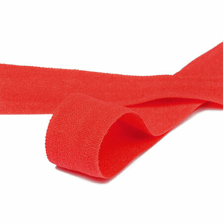 Резинка бельевая окантовочная (бейка эластичная) матовая шир.15мм цв.163 красный (10 метров)