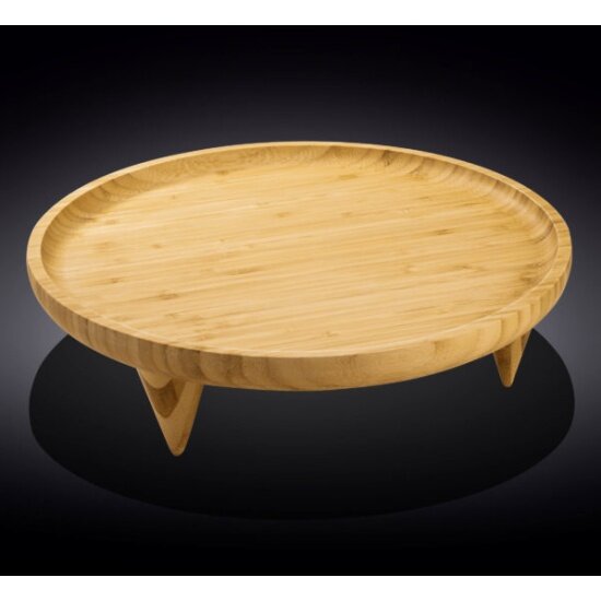 Блюдо Wilmax England круглое на ножках 51 см бамбук