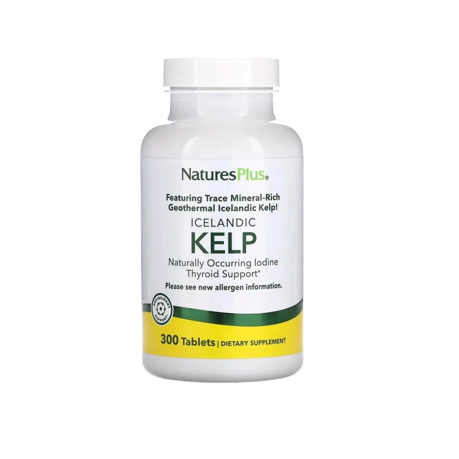 Natures Plus Icelandic Kelp, Исландские бурые водоросли 300 мкг 300 таблеток