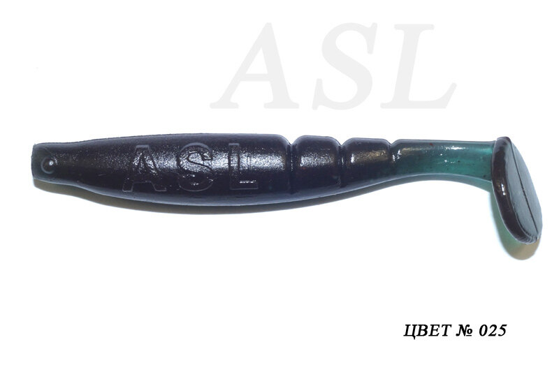 Силиконовая приманка ASL "Самурай" цвет №025, L-10см (4"), 5шт/уп