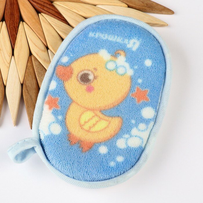 Мочалка детская, махровая «Уточка», 4756861