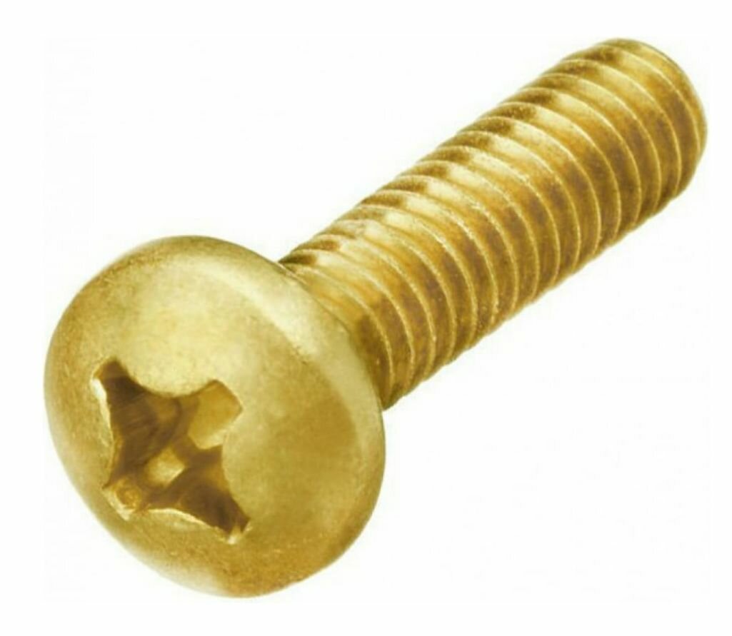 Винт М6х8 с полукруглой головой DIN 7985 латунь Sorrex OY (100 штук)