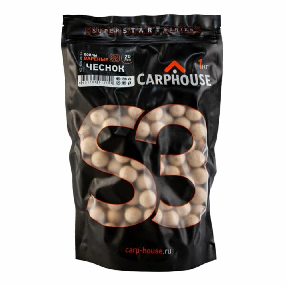Бойлы прикормочные Carp House вареные S3 Чеснок белый 1кг