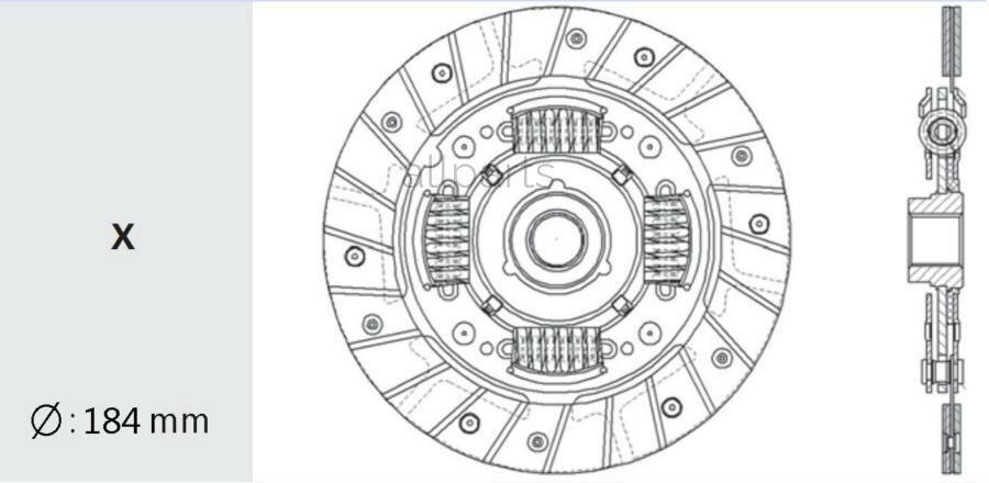VALEO PHC DW-46 Диск сцепления CHEVROLET AVEO/SPARK 1.0/1.2 08-/DAEWOO MATIZ 1.0/1.2 98- B10D1/B12D1