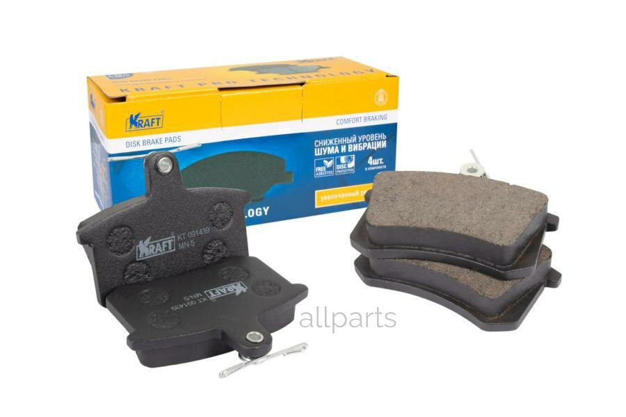 KRAFT KT091439 колодки дисковые задние AUDI 100 (86-94) 2-2.4, A4 (95-00) 1.6-2.7, A6 (94-97) 1.9-4.2