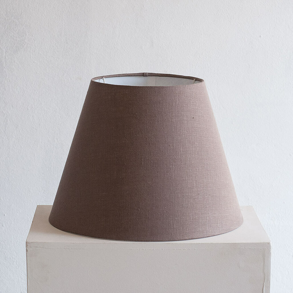 Абажур для торшера и напольного светильника "Тауп", лён, 35 см