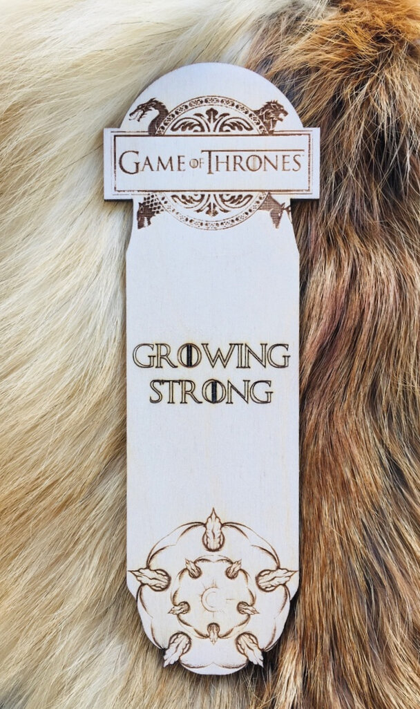 Закладка для книги Игра Престолов Дом Тиреллов светлая/ Game of Thrones House Tyrell / Ручная работа Дерево