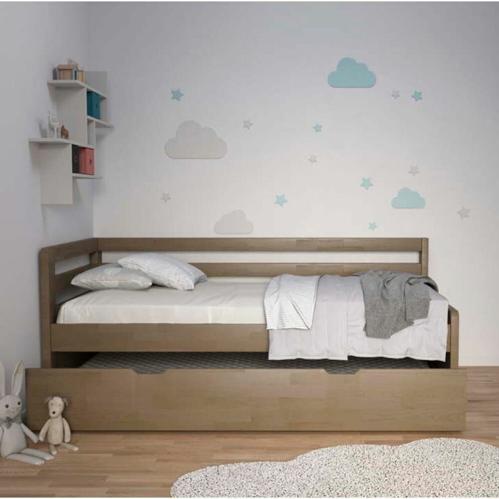 Детская кровать тахта Дуэт 2 спинки со спальным местом 70x190