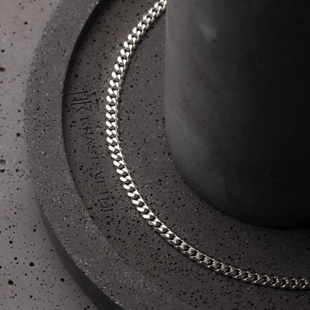 Браслет-цепочка, серебро, 925 проба, родирование