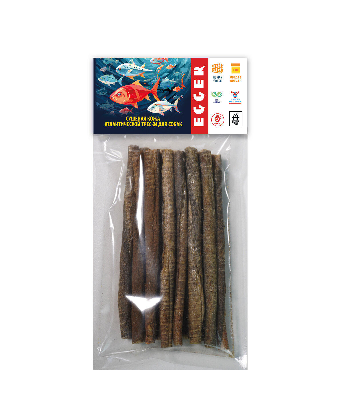 EGGER лакомство кожа трески для собак 40 г.