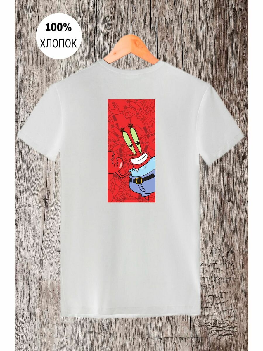 Футболка мистер крабс из спанч боба красный