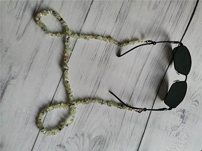 Цепочка для очков из натурального пренита шнурок для очков держатель для очков Hrustalek